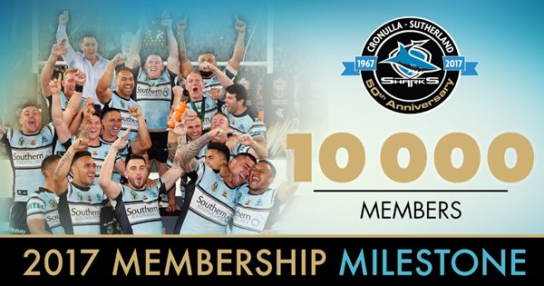 10,000 Member milestone reached | Sharks