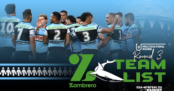 Taco Team List Tuesday - Sharks v Raiders | Sharks