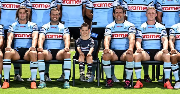 Isaac joins the team for photo day | Sharks