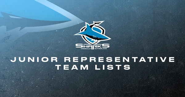 Junior Representative team lists: Round 6 | Sharks