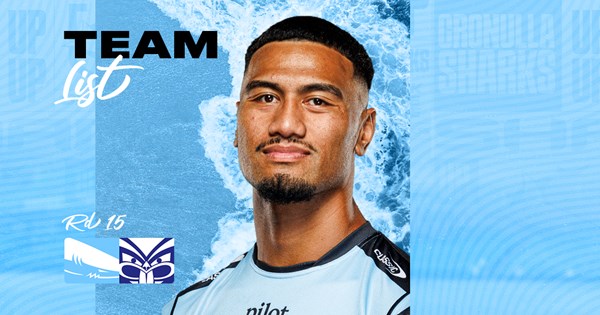 NRL Team List: Round 15 v Warriors | Sharks